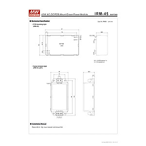 Mean Well IRM-45-5ST 40W AC-DC PCB-Mount Green Power Module IRM-45 5V 8A