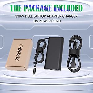 330W 19.5V 16.92A GaN AC Charger for Dell G16 7630 7620 G15 Alienwar X51 X17 R1 R2 M17 R3 R4 M18x R1 R2 R3 Area-51m R1 R2 ADP-330AB D DA330PM111 DA330PM190 LA330PM190 Laptop Power Supply Cord