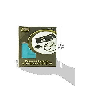 Prestige Medical Adult Premium Aneroid Sphygmomanometer: Box Packaging, Teal (Model: 82-TEA)