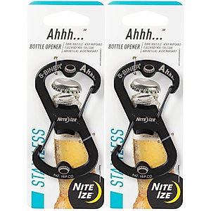 NITE IZE S Biner Ahhh, Black - 2 Count