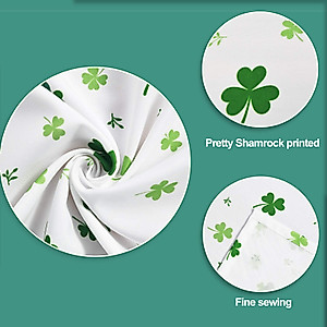Hiasan Waterproof St Patricks Day Tablecloth Rectangle, 60 x 84 Inch - Washable Shamrock Fabric Table Cloth for Spring and Outdoor Use