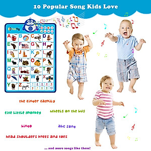 Interactive Alphabet Wall Chart for Toddlers – Learn ABC Letters, Numbers, Words, Spelling Toys for Toddlers, Kids Learning Toys, Speech Therapy Toys for Toddlers, Alphabet Toys