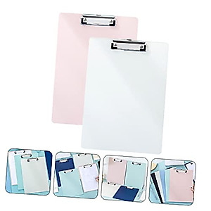 Tofficu 10 Pcs Writing pad exam Paper Clips Pencil Sketch Hand Support Plastic folders Paper folders Paper File Organizer Magnetic Suction Clipboard Pencil Sketch Clipboard Clip Boards a4