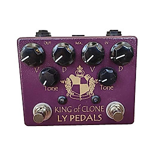LYR Guitar effect pedal OVERDRIVE pedal electric guitar King Of Pedal Professional effect pedal True bypass, purple, 120 * 93 * 65 mm (V4)