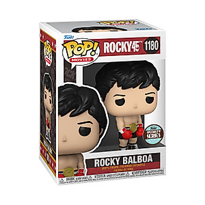 Rocky 45th Rocky Balboa with Belt Specialty Series Pop Protector Bundle - Balboa with Belt Specialty Series Pop Figurine 3.75 Inch Rocky 45th Anniversary Collection with Plastic Protector
