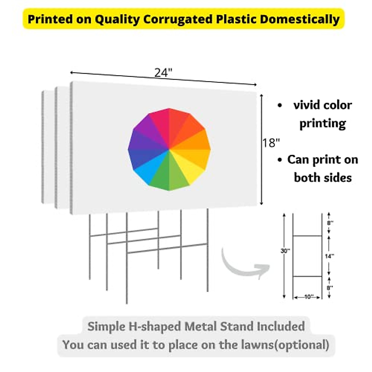 Custom Bridal Shower Sign with Stand, Personalized Bridal Shower Welcome Yard Sign for Indoor and Outdoor Use, 24" W x 18"H (Bridal Shower Design A)