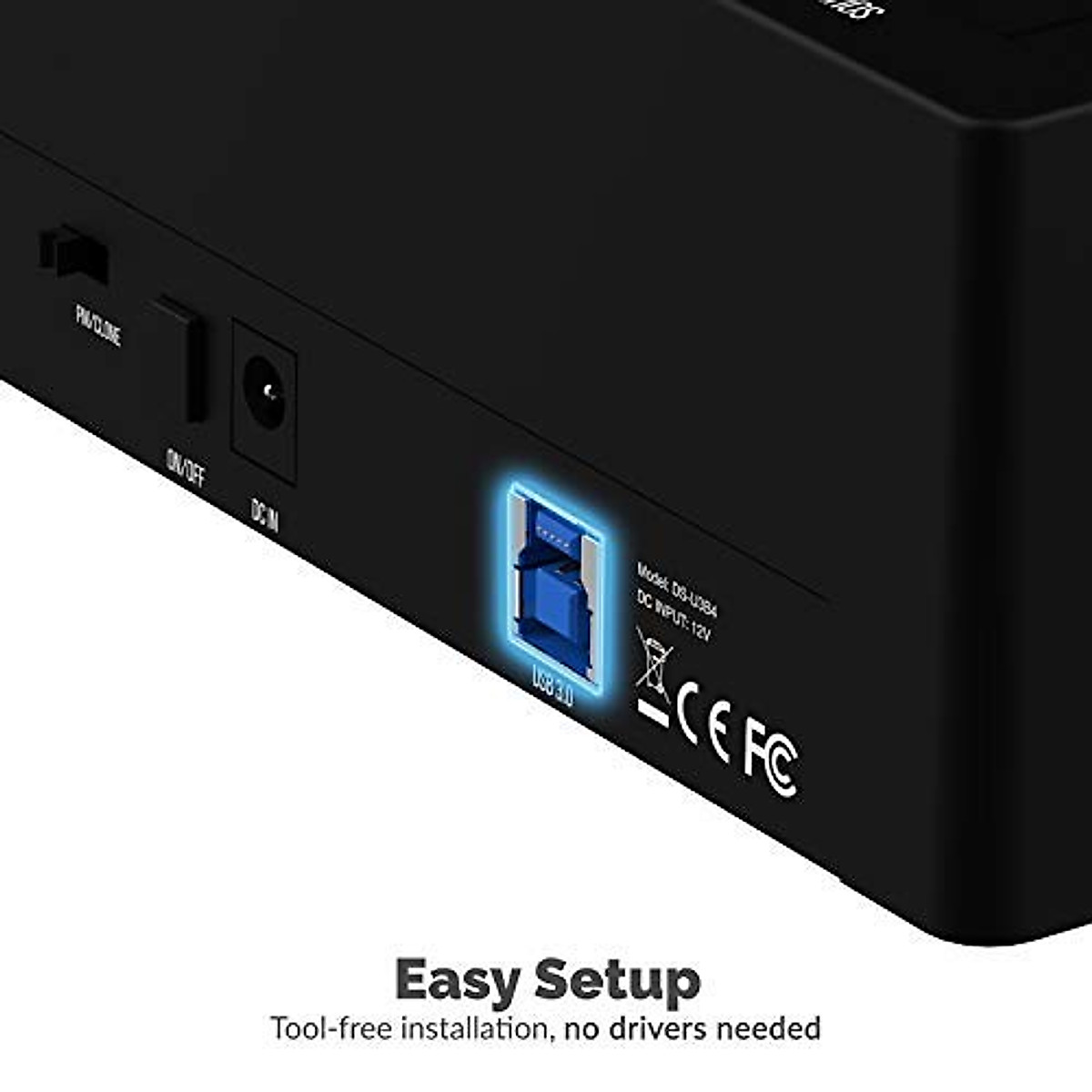 SABRENT Docking Station SSD/External Hard Disk/HDD 2.5/3.5 inch, USB 3.2 Gen 1, 4 Slots for SSD/HDD, with Power Supply and Fan, for SATA SSD/HDD, with 4 Separate ON/Off switches (DS-U3B4)
