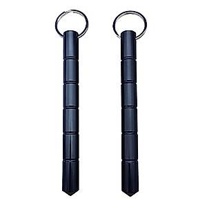 Kubaton Keyring aluminum Blunt Force in Black, Self Defense Weapon for Women Ladies Girls