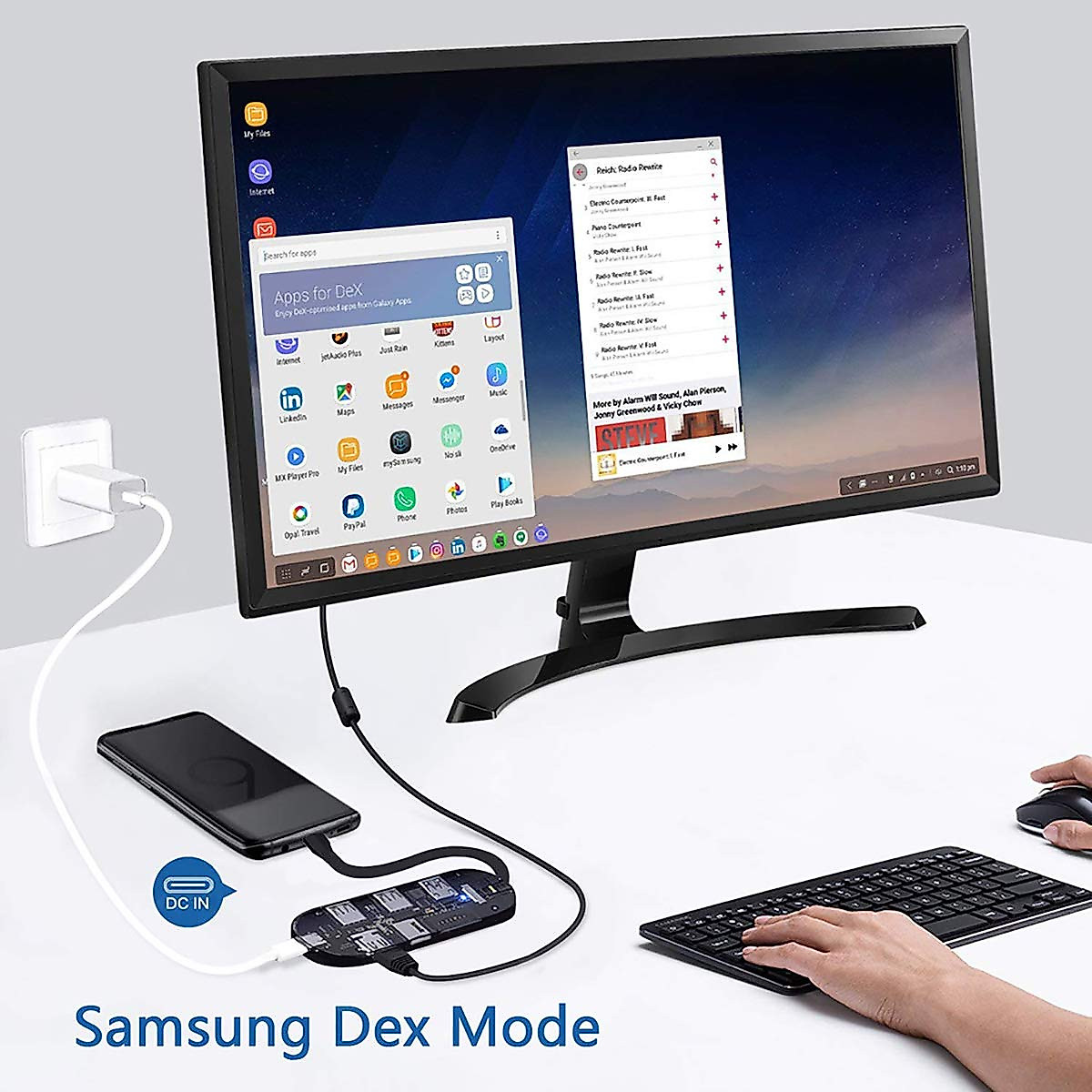 USB C Hubs Dock Transparent Adapter for Apple iPad Pro 2018, Type C Hub Dock with HDMI 4K 3 USB SD/TF Card Reader and PD Charging Ports,Compatible with Samsung DeX Galaxy/Nintendo Switch/MacBook