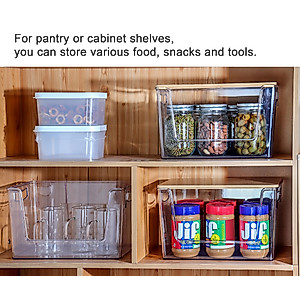 2 Set Pantry Organizer Storage Stackable Kitchen Laundry Organizers for Onion, Potato, Fruit, Produce, Vegetable Clear