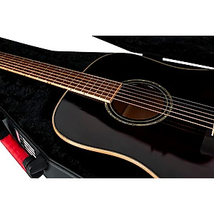 Gator Cases Molded Flight Case For Acoustic Dreadnought Guitars With TSA Approved Locking Latch; (GTSA-GTRDREAD)