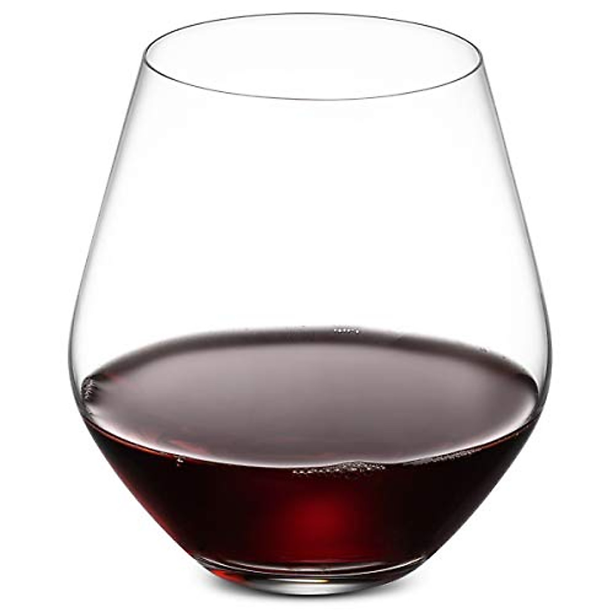 Godinger Wine Glasses, Stemless Wine Glasses, Red Wine Glasses, Drinking Glasses, European Made Stemless Wine Glass - 17oz, Set of 4