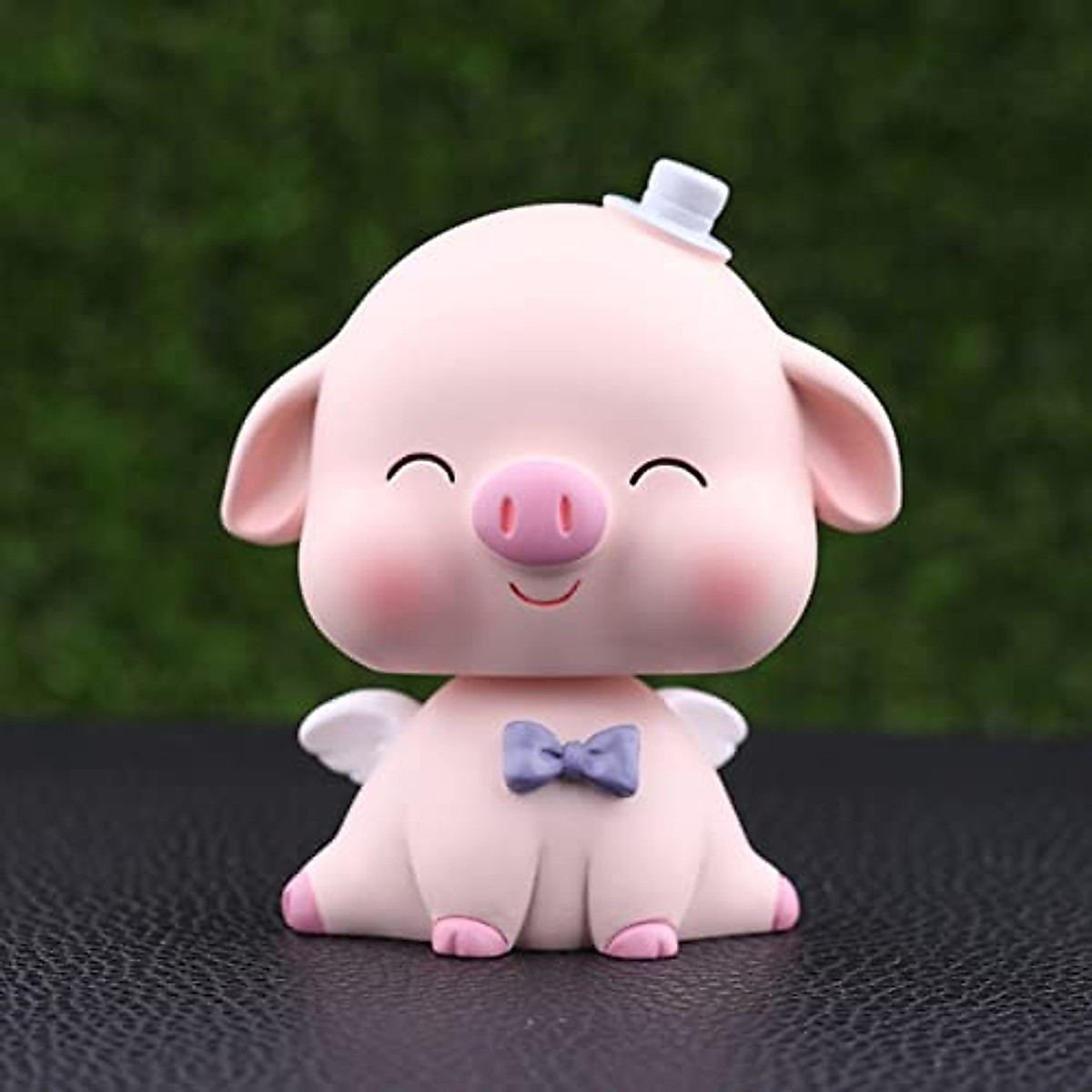 Lucky Piggy Toy Car Ornaments,Cute Pig Car Dashboard Decorations Bobble Shaking Head Pig Doll Desktop Toy Dolls,Car Interior Accessories,Perfect for Dashboard, Home, Kitchen, Office Decorations