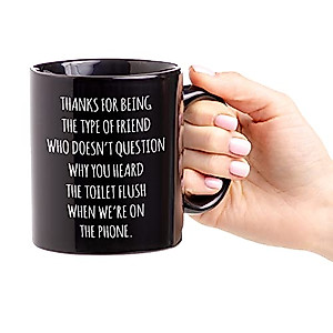 Personalized Long Distance Friendship Gifts Coffee Mug, Customized Best Friend Mugs, Friends Gag Gifts, Sense of Humor, State to State, Long Distance Relationship Gifts Black Coffee Mug