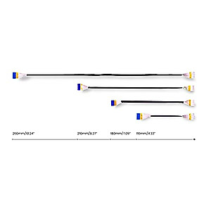 4 Pack Raspberry Pi Camera and Display Cable, 15 Pin Round Flexible CSI Cable, 110mm/4.33in, for Raspberry Pi 3B+, 3B, 2B
