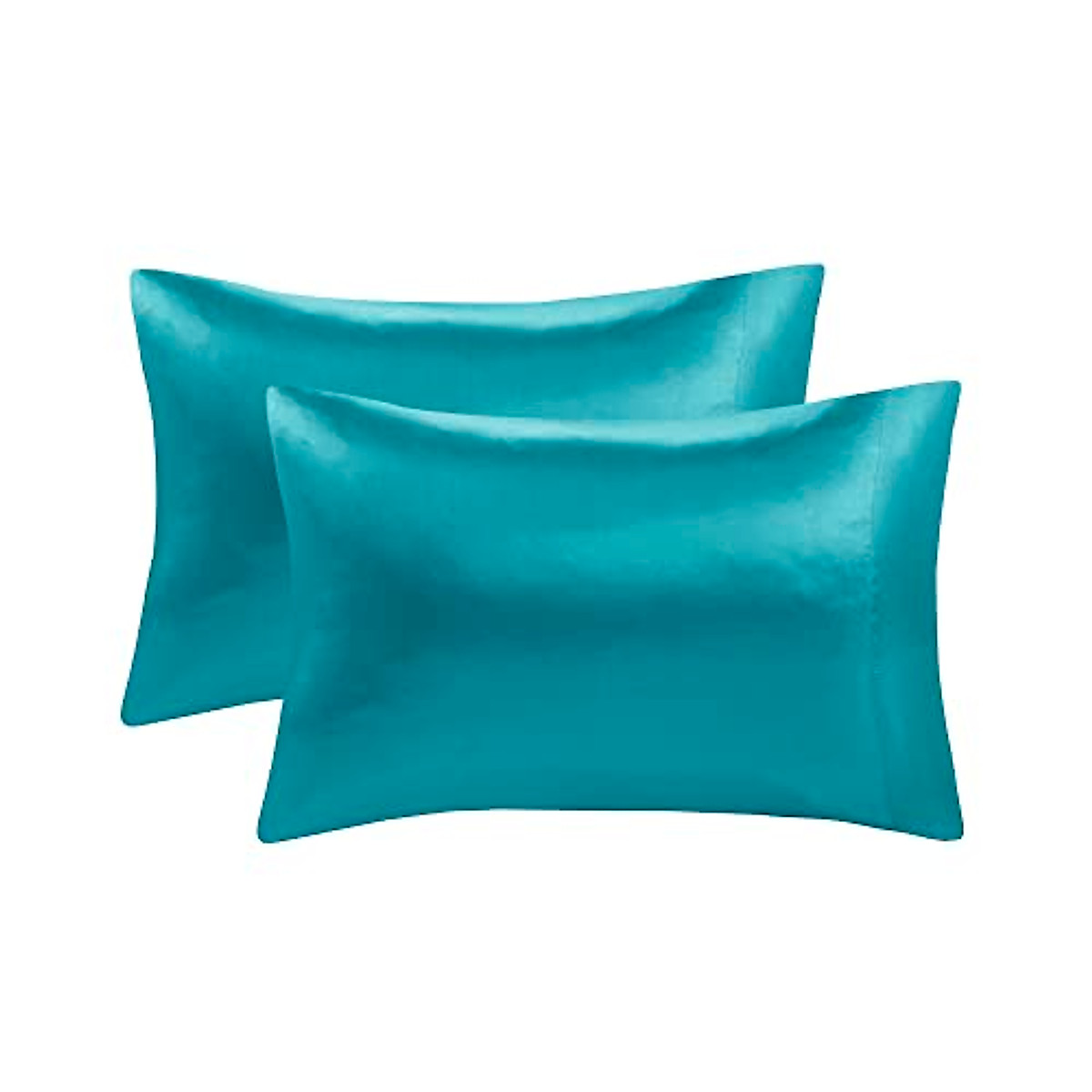 Madison Park Essentials Satin Luxury Wrinkle-Free High-Luster and Silk Standard Teal 2