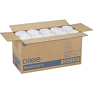 Dixie 10-20 oz. Dome Hot Coffee Cup Lid by GP PRO (Georgia-Pacific) White 9542500DX 500 Count (10 sleeves of 50 lids)