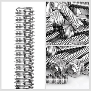 M6-1.0 x 16mm Hex Socket Head Cap Screws Bolts 304 Stainless Steel Allen Hex Drive, Machine Metric Fully Thread, 25PCS