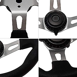 Off-Road Kart Steering Wheel 270mm 3 Spokes Vehicle PU Foam Interior Steering Wheel For Go Kart