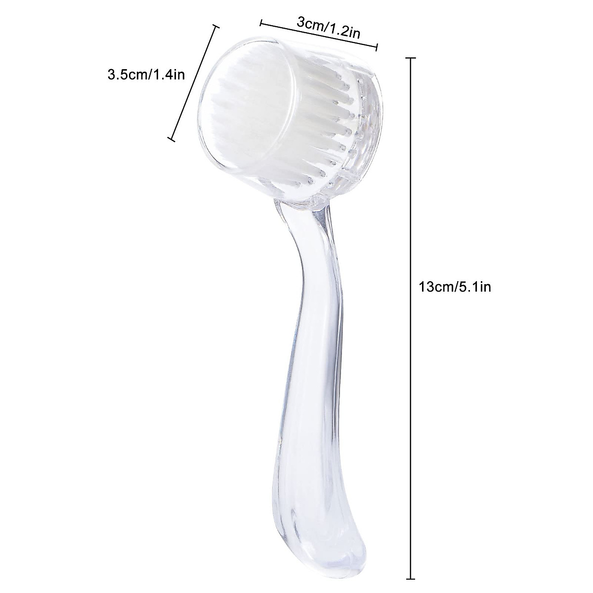 Facial Brush, Raploy 3 Pack Manual Exfoliating Face Brush Facial Cleansing Brush Face Brush Face Scrubber and Face Brush Cleanser Acrylic Handle for Massage Cleansing (Black,Clear,Purple)