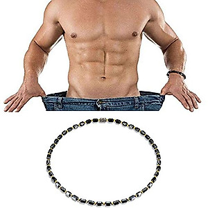 Zozu Women Black Magnetic Necklace Beads Hematite Stone Therapy Slimming Health Care Weight Loss Necklace For Men Women