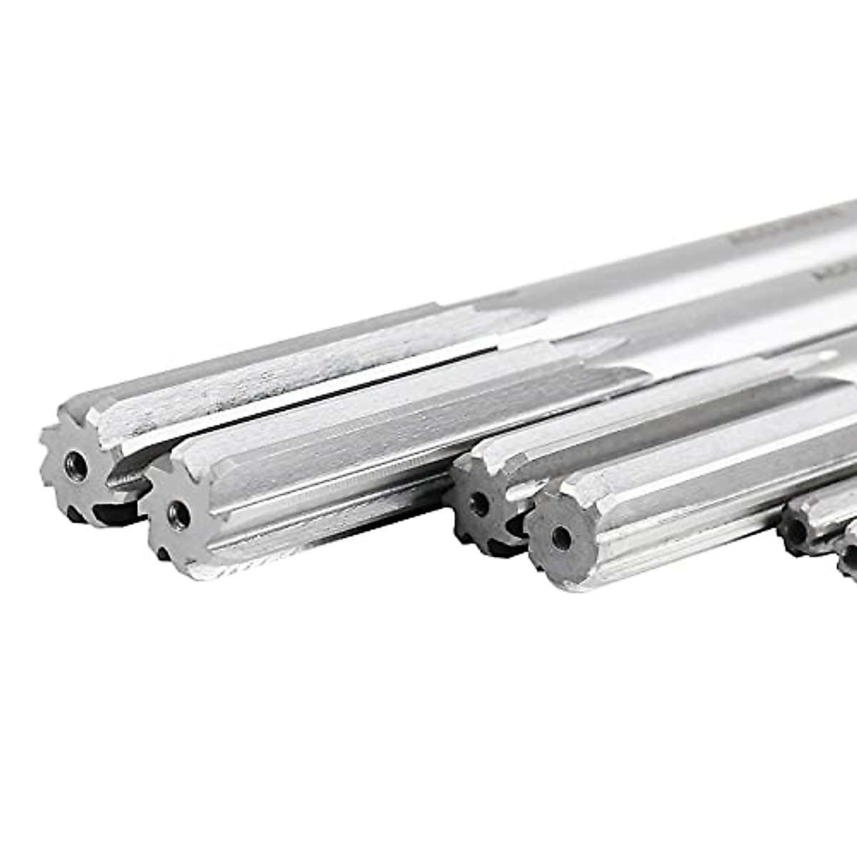 Accusize Industrial Tools Over and Under Sizes 0.1240'' Thru 0.5010'' HSS M2 Premium Chucking Reamer Set, Right Hand Cut, 14pcs/Set, 5528-SX00