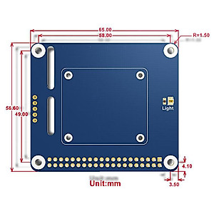 Waveshare 2-DOF Pan-Tilt HAT for Raspberry Pi Series Board Light Intensity Sensing Control Camera Movement I2C Interface