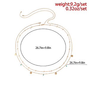 Waist Chains for Women Layered Beaded Sexy Belly Bikini Body Chains Summer Beach Stomach Jewelry Chain (A-Gold)