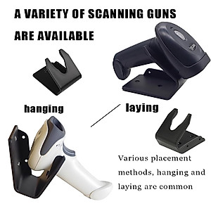 Barcode Scanner Holder, Universal Barcode Scanning Bar-Code Reader Cradle Holder Wall Mount Fit with Hardware (A)