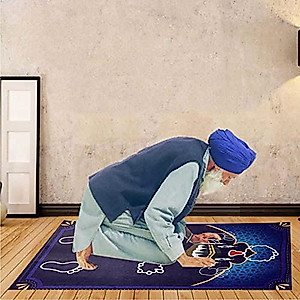 jiaohaowei Interactive Smart Prayer Mats for Kids Muslim Soft Islamic Cartoon Prayer Mat Muslim Prayer Mat Salah Best Ramadan Gift for Boys Girls