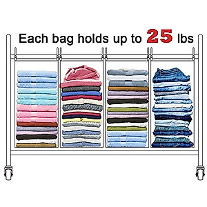 STORAGE MANIAC Laundry Sorter, Laundry Divider with Side Pockets, Multi Laundry Separator Hamper with Removable Bags and Rolling Lockable Wheels, Laundry Organizer Hamper, 4 Section Black