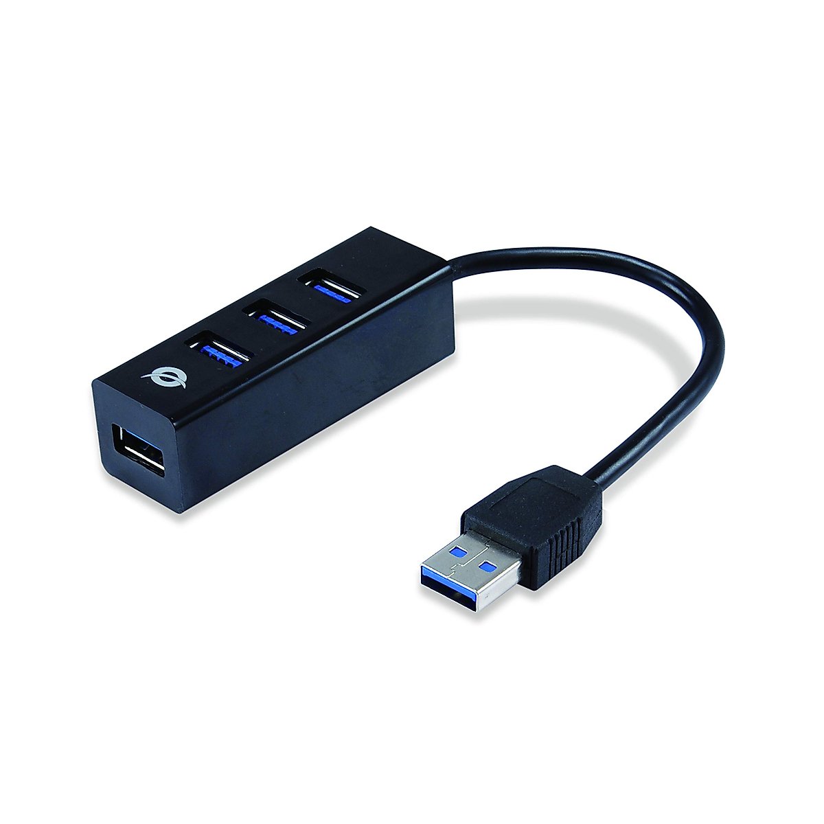 Conceptronic HUBBIES04B 4-Port USB 3.0 Hub and OTG Adapter for USB-C