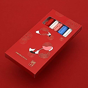 Cute Refillable Ballpoint Pens Black Ink for Journaling Writing Quick Dry Gel Ink Pens 0.5mm Assorted Patterns for Girls Women (Koi 5 PCS)