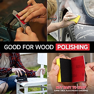 20 Pcs 3 x 4 Inch 180-3000 Grit Sanding Sponge Set, Ultra Fine Sanding Sponges Pads, Soft Foam Hand Sander Block Wet Dry Sandpaper for Model Drywall Metal Wood Furniture Polishing