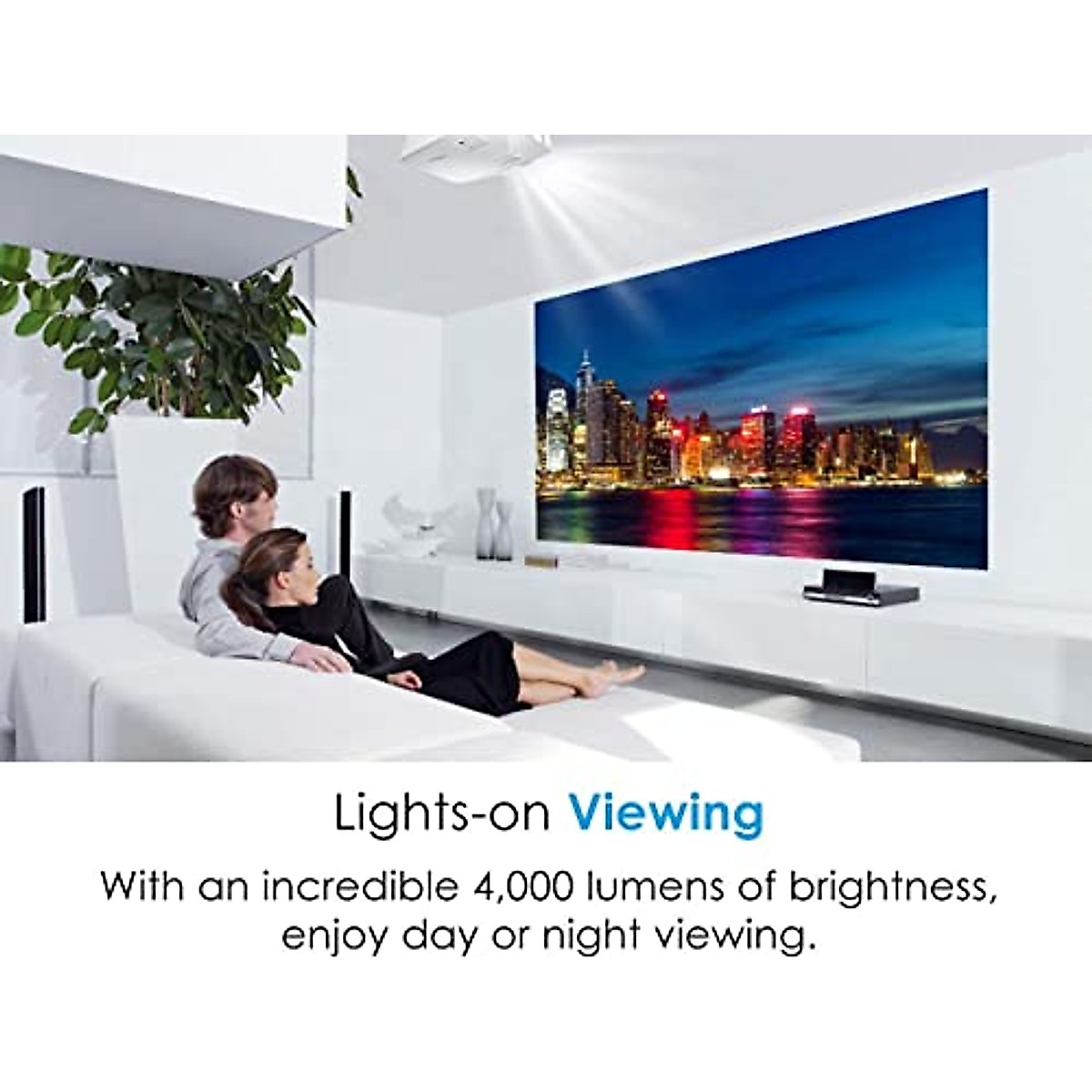 Optoma HD39HDRx High Brightness HDR 1080p Home Theater Projector | 120Hz Refresh Rate | 4,000 Lumens | Fast 8.4ms Response time with 120Hz | Easy Setup, 1.3X Zoom | 4K Input | Quiet 26 dB Operation