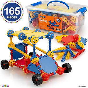 Play22 Building Toys For Kids 165 Set - STEM Educational Construction Toys - Building Blocks For Kids 3+ Best Toy Blocks Gift For Boys and Girls - Great Educational Toys Building Sets - Original