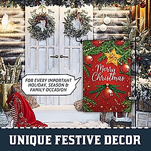 Seasonal Garden Flag Set , 12 Pack , 12 x 18 Inches , Double Sided , Yard Flags , Garden Flag Set , Small Garden Flags , Holiday Garden Flags , Outdoor Garden Flags , Free AntiWind Clip & Stopper