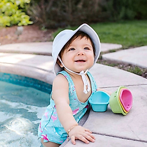 Breatheasy Bucket Sun Protection Hat-White-0/6mo