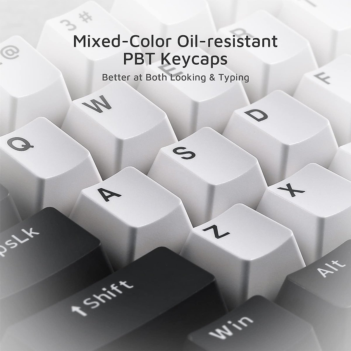 FL ESPORTS F12 65% Three-Mode Wireless Mechanical Keyboard, 68 Keys RGB BT 5.0/2.4Ghz Gaming Keyboard, Smooth Quiet Kailh BOX Red Switch, PBT Keycaps, Durable Battery, Tranquility Blue