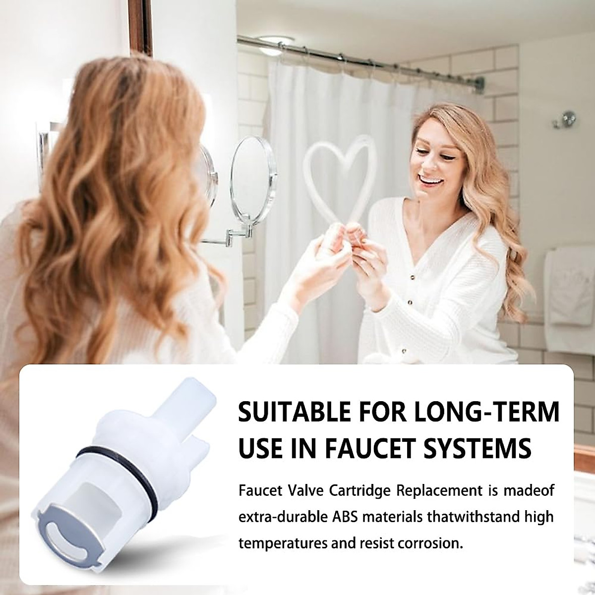 4PCS RP25513 Faucet Stem Assembly for Various Two Handle Faucet Repair Kit, Includes RP24096 Cartridge RP4993 Seat and Spring RP24097 Turn Stop1/4