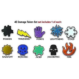LITKO 4E Damage Token Set Compatible with Dungeons & Dragons