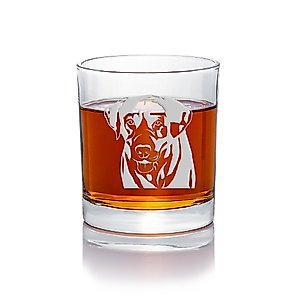 Labrador Dog Face Round Rocks Glass - Labrador Glass, Labrador Gift, Lab Dog, Lab Gift, Glass