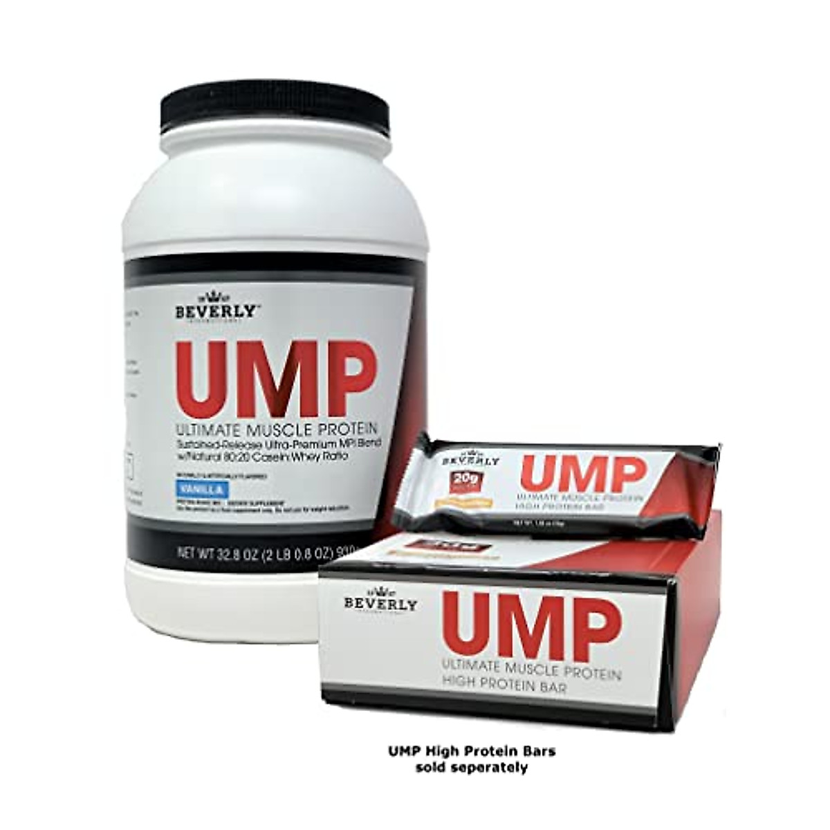 Beverly International UMP Protein Powder, Vanilla. Unique Whey-Casein Ratio Builds Lean Muscle. Easy to Digest. No Bloat. (32.8 oz) 2lb .8 oz