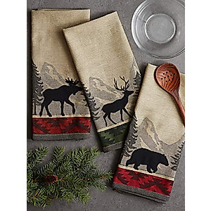 DII Woodlands Collection Dishtowel Set, 18x28, in The Woods, 3 Piece
