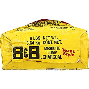 B&B CHARCOAL Charcoal Lump Mesquite, 128 OZ