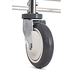 R&B Wire™ 100E Heavy Duty Rolling Wire Laundry Cart, 2.5 Bushel, Chrome