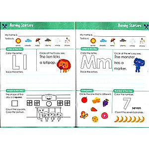 PRE-K Morning Starters Educational Workbooks