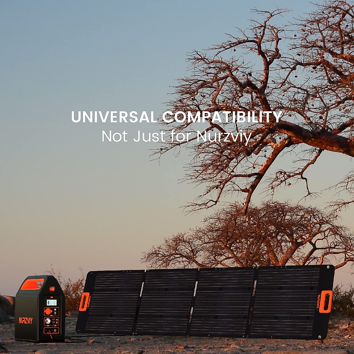 80 Watt Portable Solar Panel for Power Station, NURZVIY Waterproof Foldable Solar Cell Solar Charger w/ XT60 Anderson DC 8mm Connector for Camping, Off Grid Living