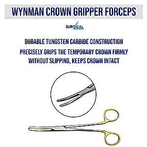 SURGICAL ONLINE Wynman Crown Gripper Forceps TC Dental Instruments Dental Crown Remover