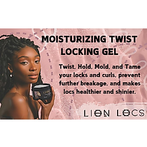 Lion Locs Hair Locking Dreads Moisturizer for Dreadlocks, Locks, Microlocs, Interlocks, Braids, Fauxlocs, Sisterlocks | - Large Container Residue and Build-Up Free (8oz) (Regular)